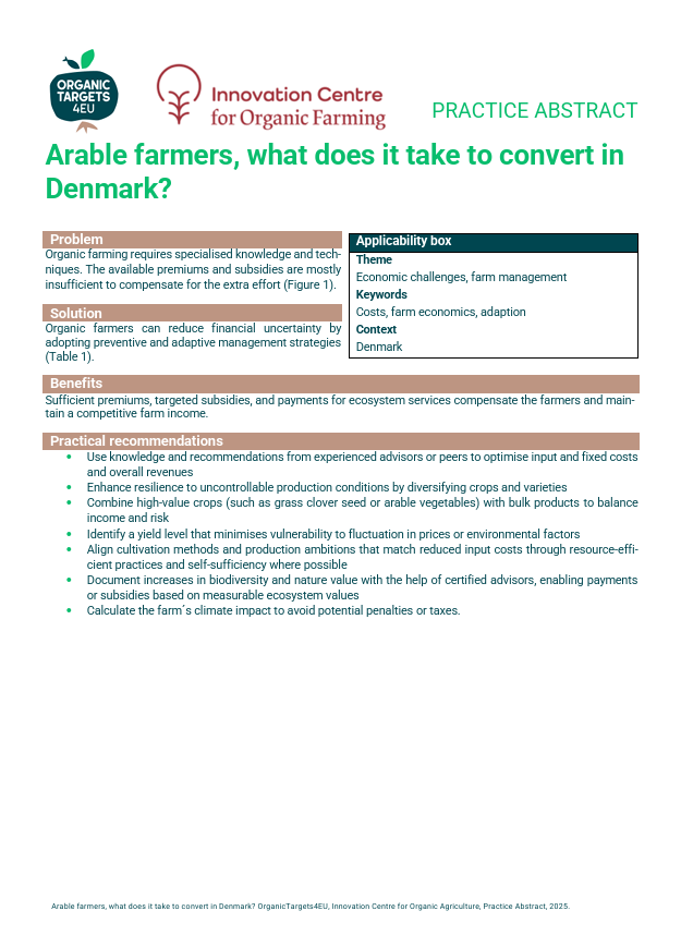 Organic Eprints - Arable farmers, what does it take to convert in Denmark?